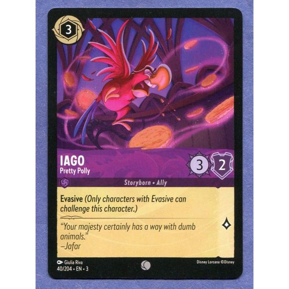 Disney | Toys | 224 Disney Lorcana Card Into The Inkland 40 Iago | Poshmark